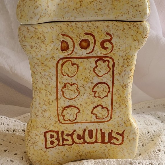 Source Unknown | Kitchen | Adorable Ceramic Dog Biscuit Cannister Nwot ...
